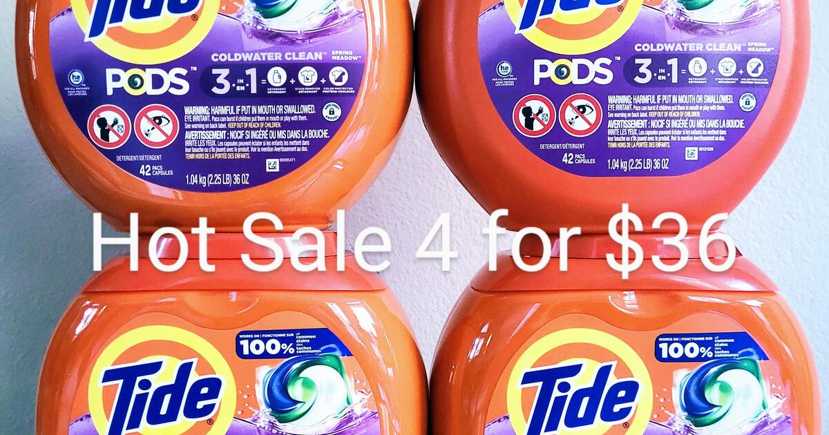 (4) Tide HE Clearwater Clean Pods 42 Count- $36 For All FIRM for $36 in ...