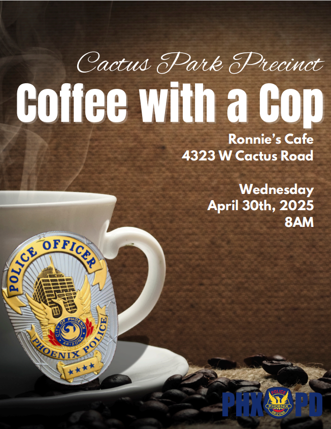 Just a reminder that Coffee with a Cop will be April 30th, 2025 ...