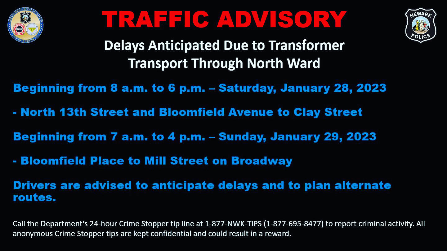 TRAFFIC ADVISORY - Delayed Traffic Anticipated Due to Weekend ...