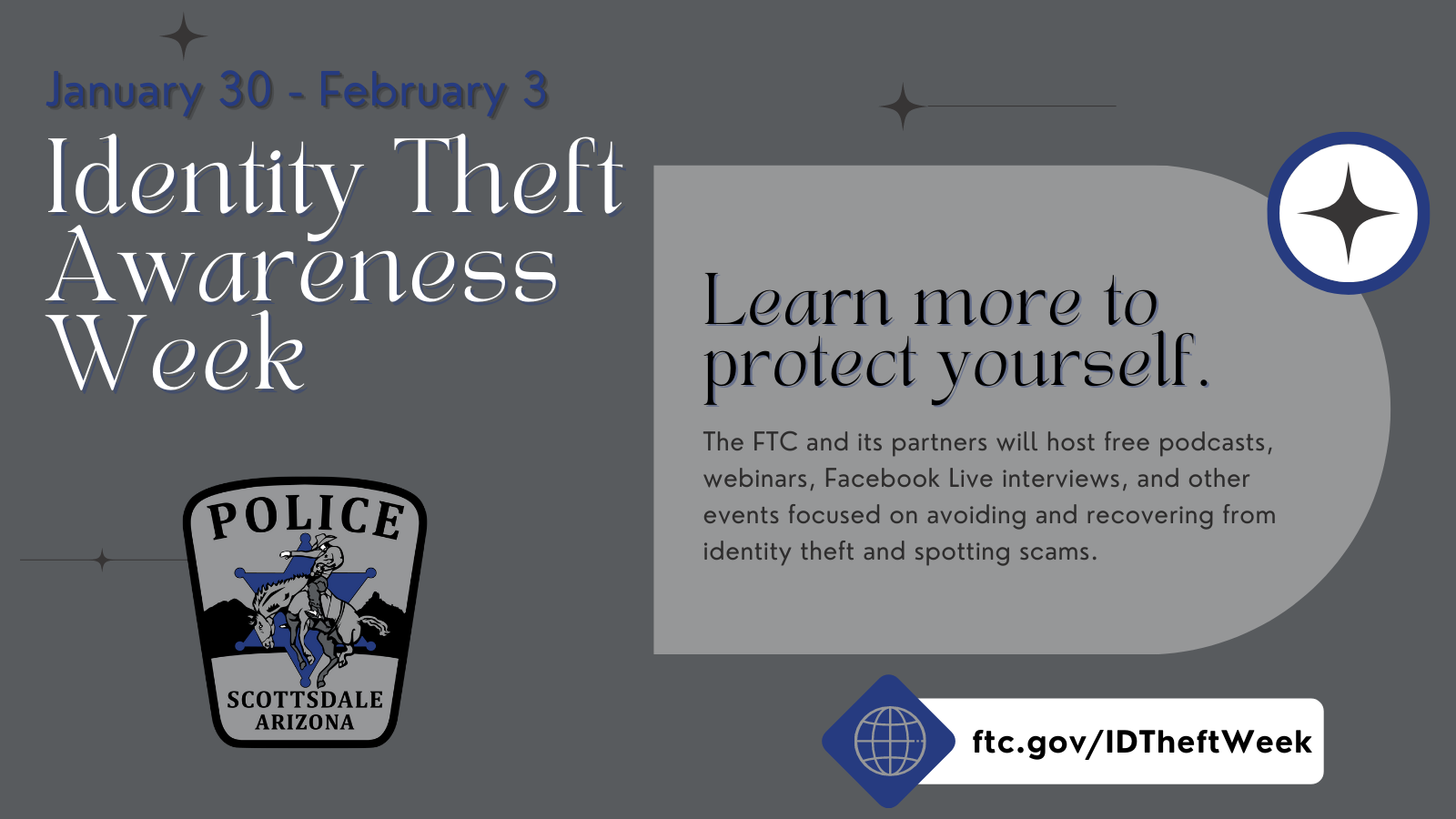 Identity Theft Awareness Week . (Scottsdale Police Department ...