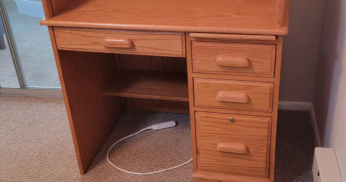 Oak Roll Top Desk & Chair for $175 in Whiting, NJ | For Sale & Free ...