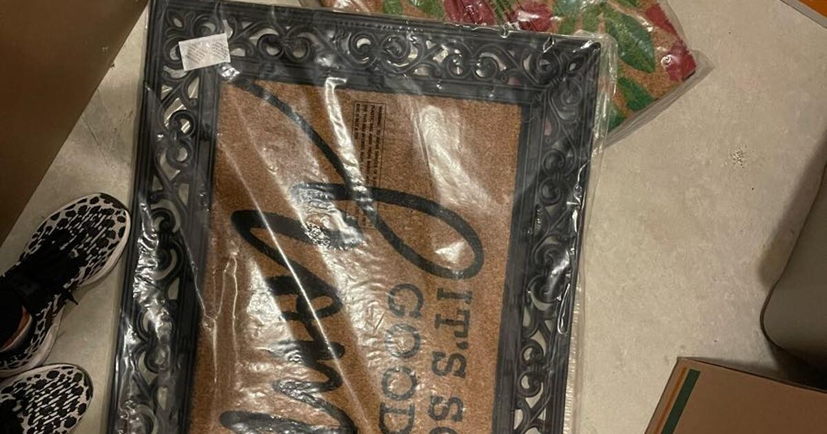 Front door mat with 3 interchangeable middle pieces for $50 in ...