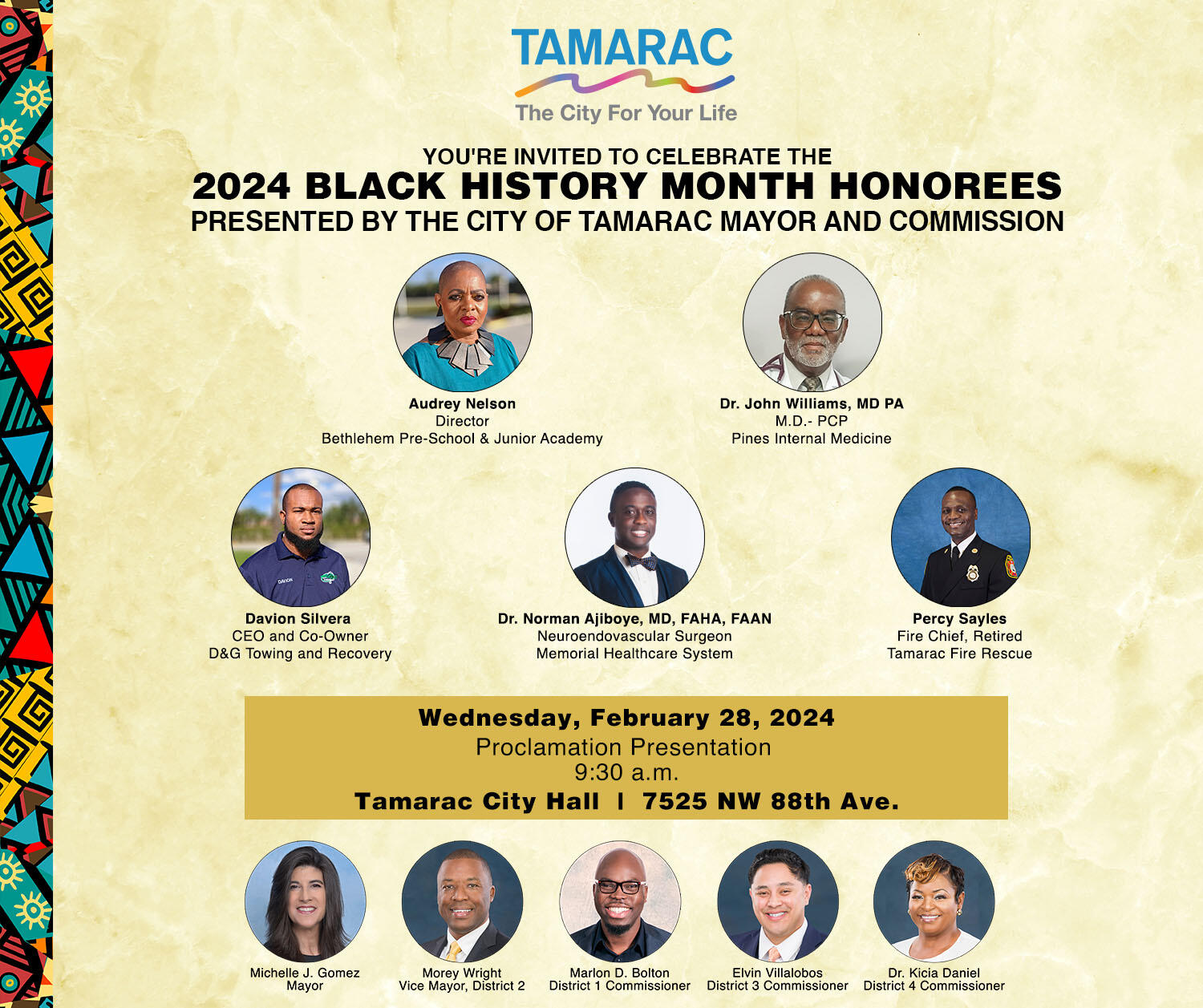 Meet the City of Tamarac’s 2024 Black History Month honorees! (City of ...
