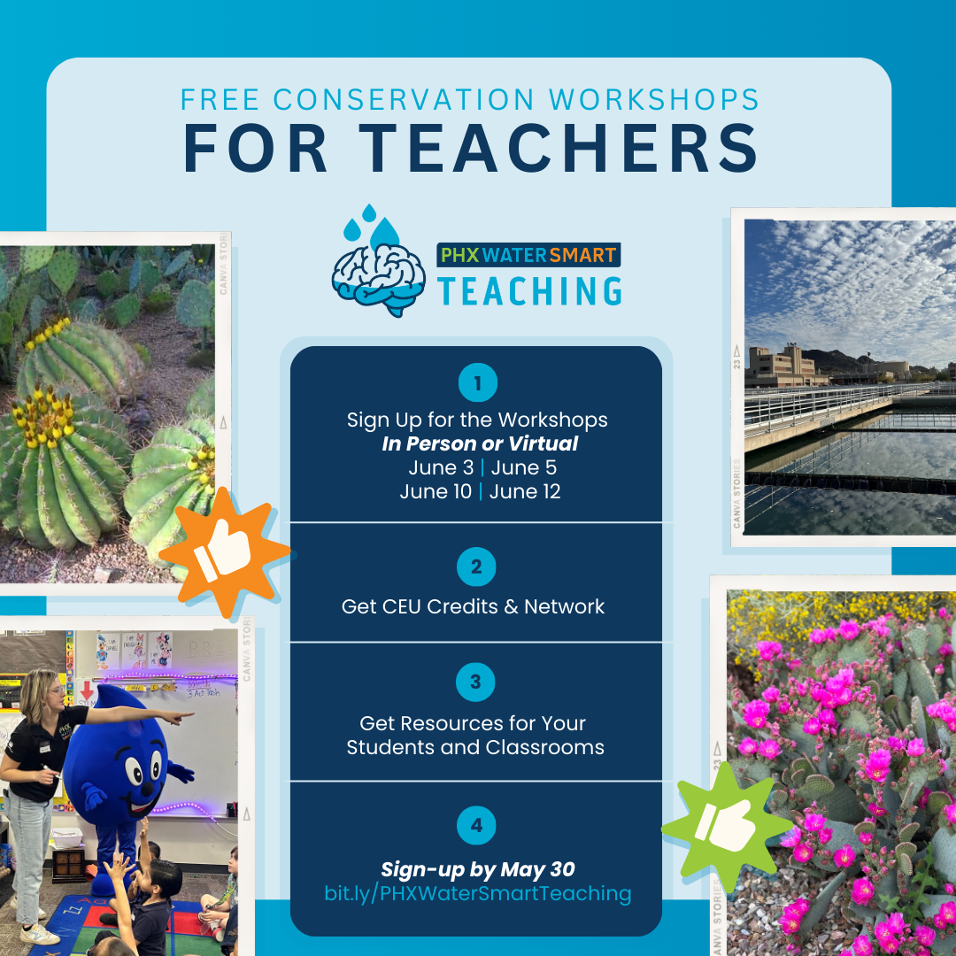 #PHXWater Conservation Office is launching Water Smart Teaching💧📚 a new ...