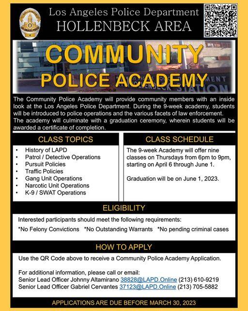 Hollenbeck Community Police Academy (Los Angeles Police Department ...