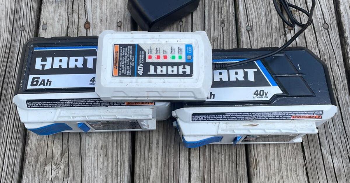 Hart 40volt 6ah batteries w/ charger for $70 in Cincinnati, OH | For ...