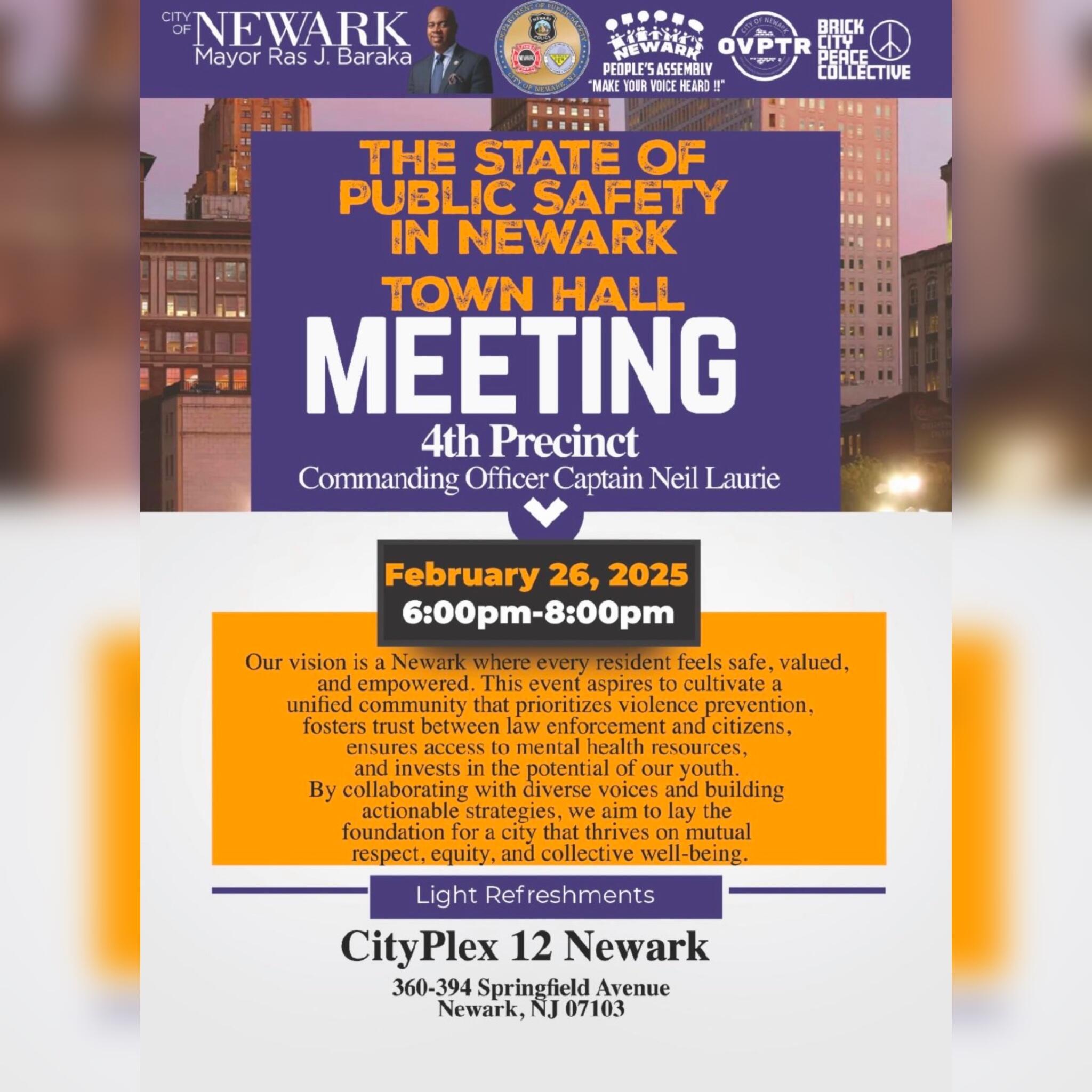 4th Precinct Commanders Captain N. (Newark Department of Public Safety ...