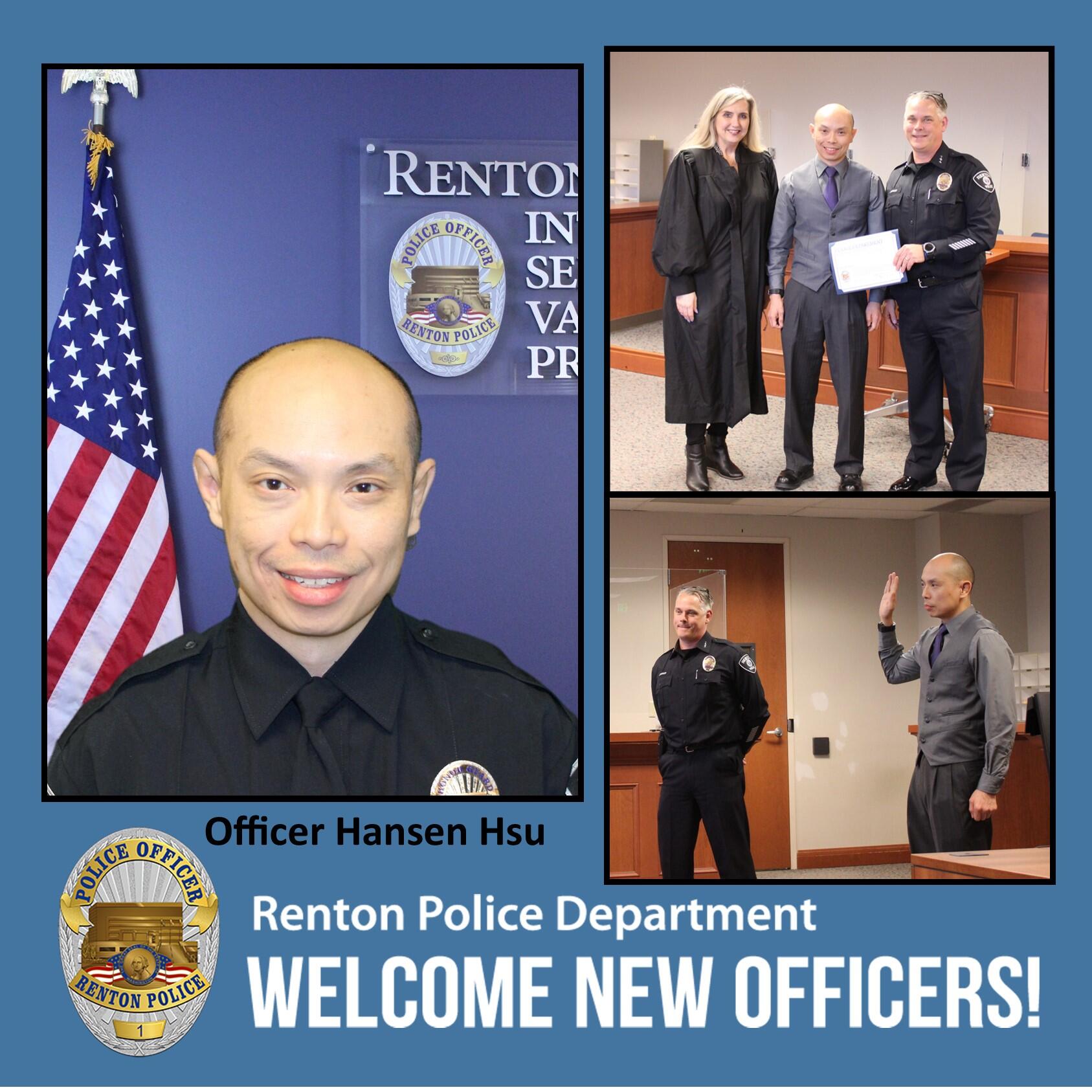 WELCOME TO OUR NEW LATERAL OFFICER: HANSEN HSU! (Renton Police ...