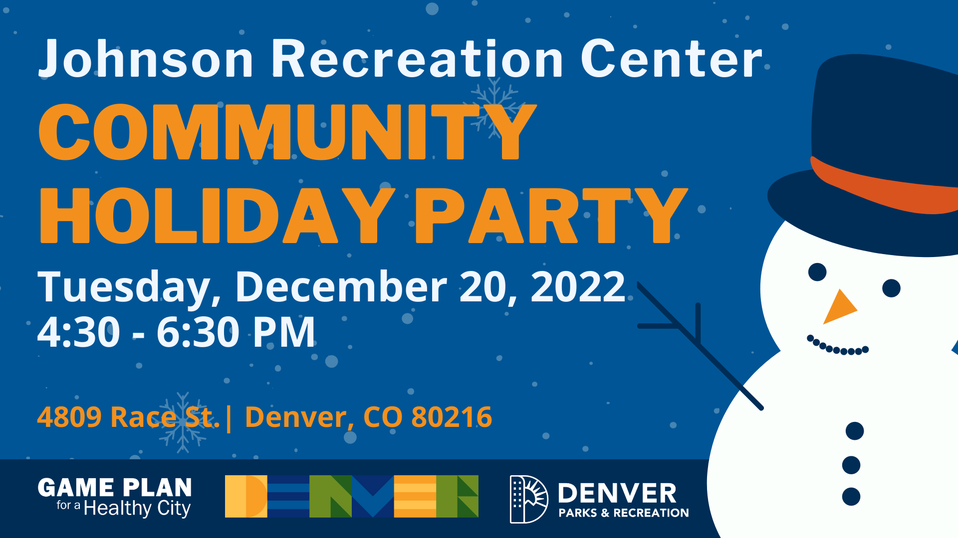 Johnson Recreation Center: Community Holiday Party | Fiesta Comunitaria ...