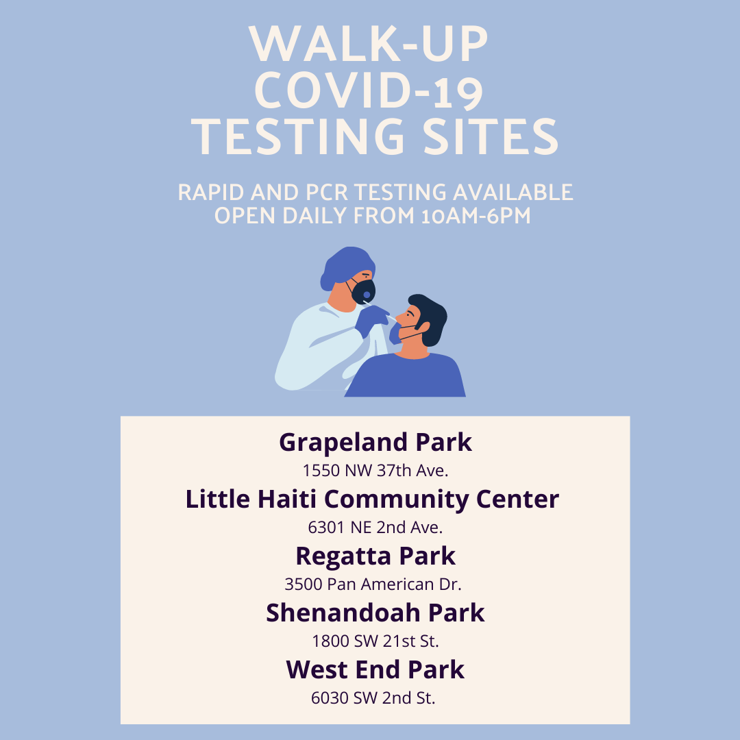 Walk-Up COVID-19 Testing Sites Now Open (City of Miami) — Nextdoor ...