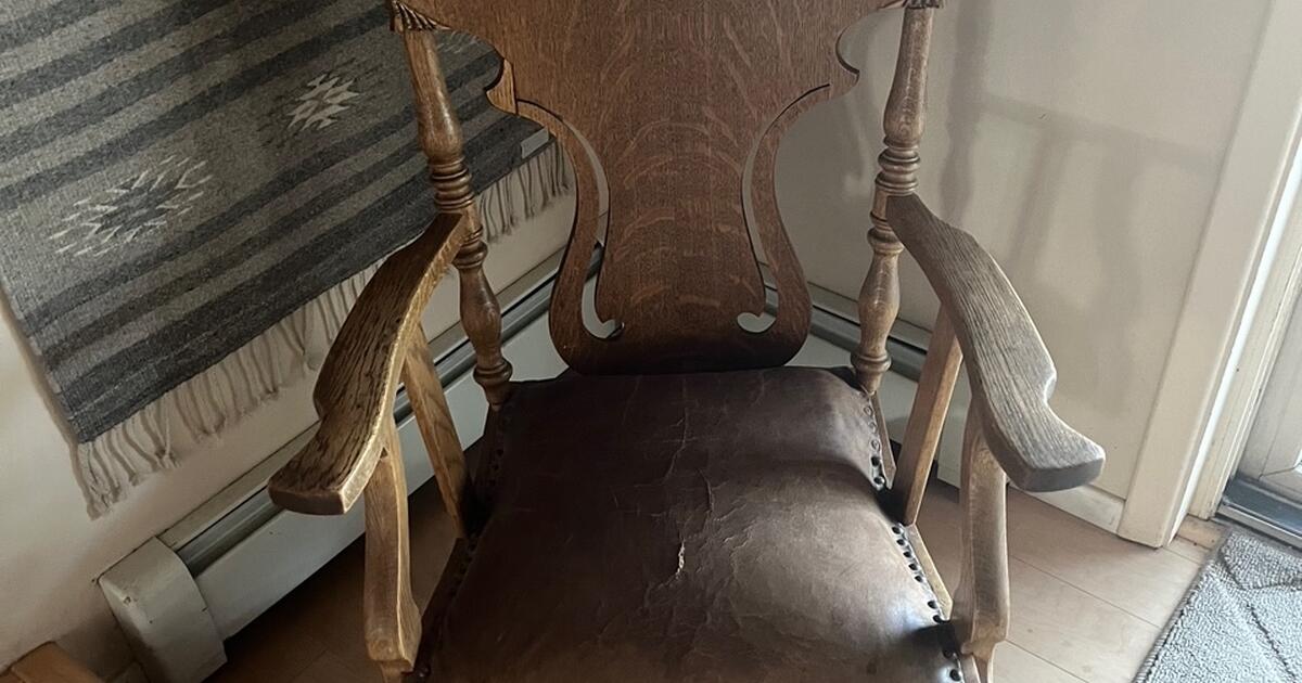Quartersawn Oak Spring Empire Rocker / Rocking Chair circa 1890-1920 ...