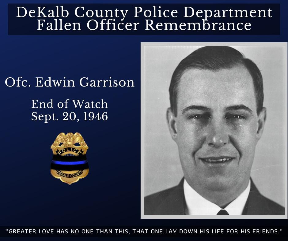 On this day, we remember Officer Edwin Garrison who was killed in a ...