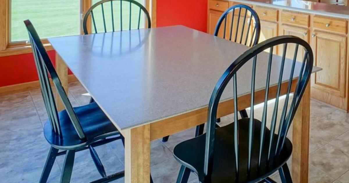 Kitchen dining table and chairs. Corian top for $560 in Sussex, WI ...
