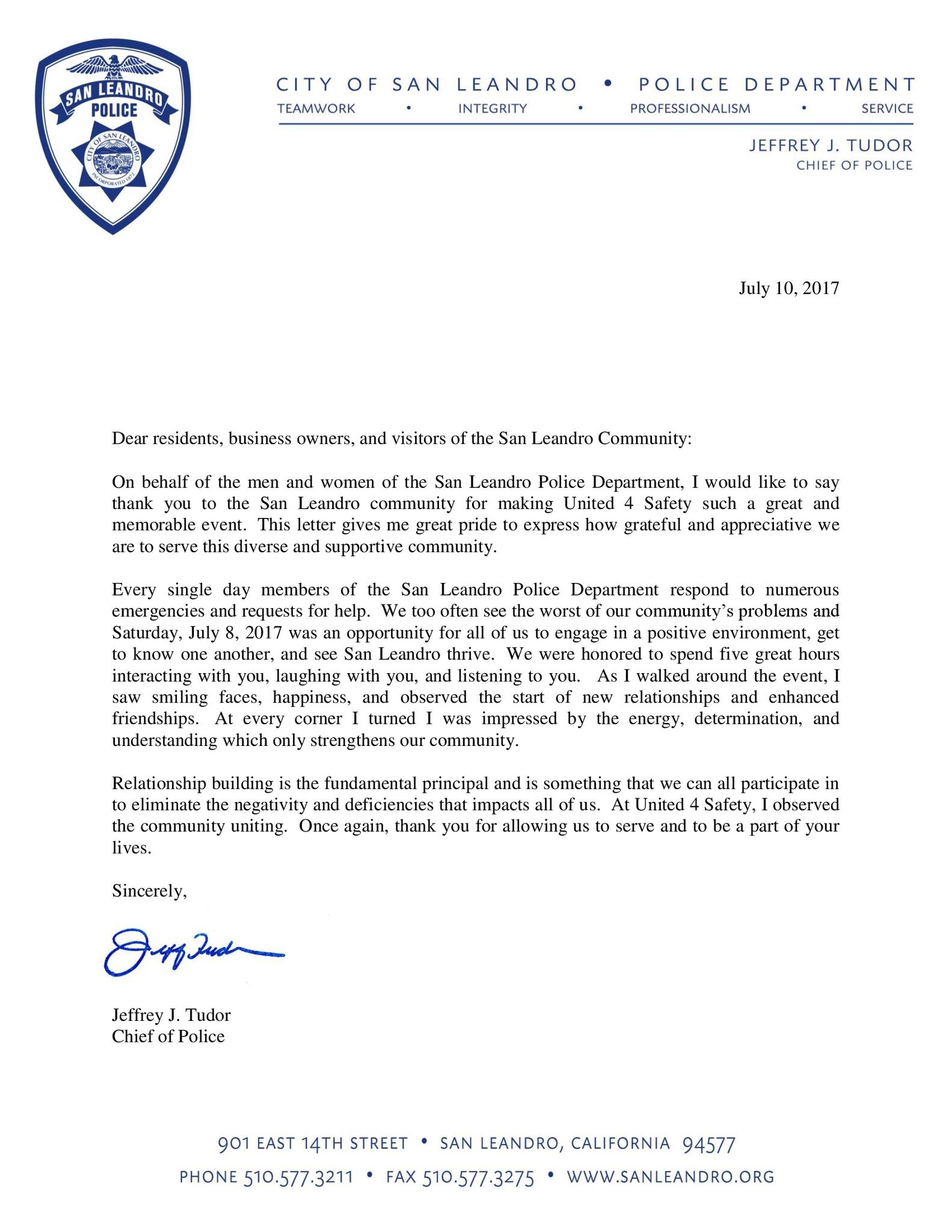 Sample Thank You Letter To Police Officer MaryMilligan Blog