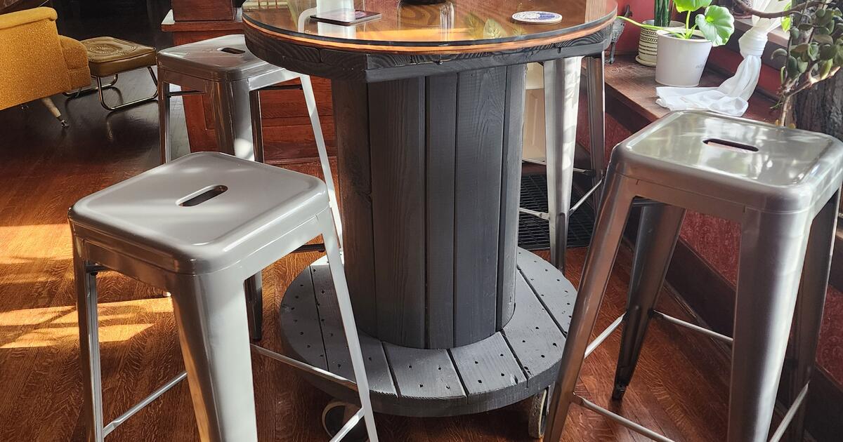 Repurposed Industrial Pub Table, and Bar Stools for $300 in Spokane, WA ...
