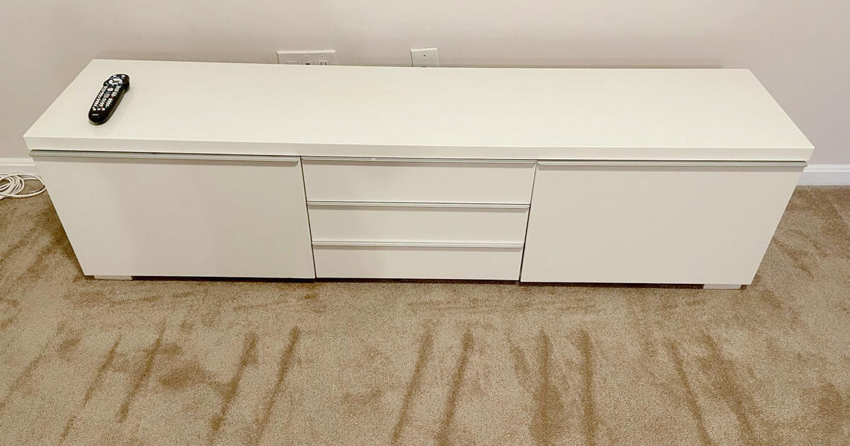 IKEA high gloss white TV Bench for $55 in Falls Church, VA | For Sale ...