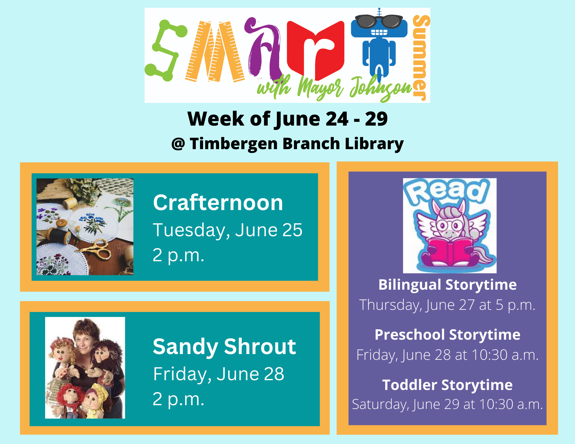 SMART Summer @ the Timberglen Branch – Week of June 24 - 29 (Dallas ...