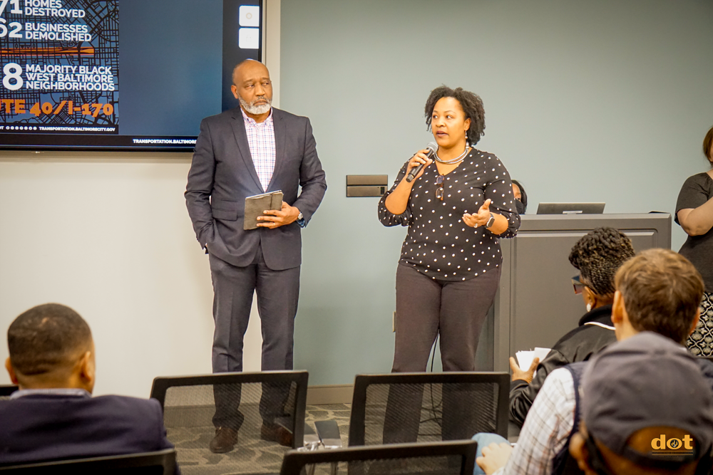 The construction of the US 40 expressway through West Baltimore in the ...