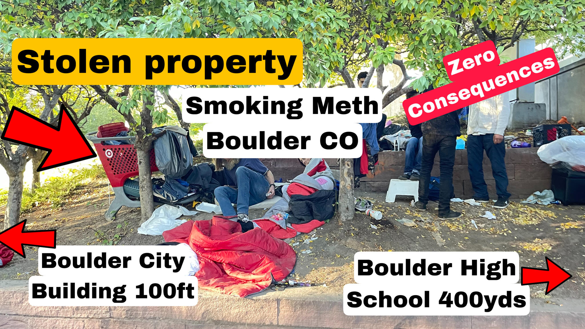 Central Park in Boulder, CO overrun by BUMS: | homelessphilosopher