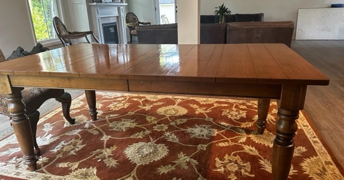 Ethan Allen Farmhouse Dinning Table - Seating for up to 6 for $450 in ...