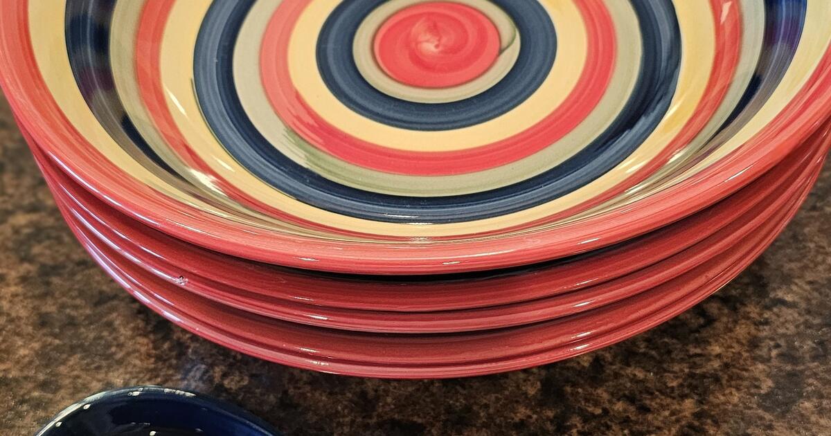 SWIRL Hand Painted Collection Serving Bowls + Spoon Rest for $40 in ...