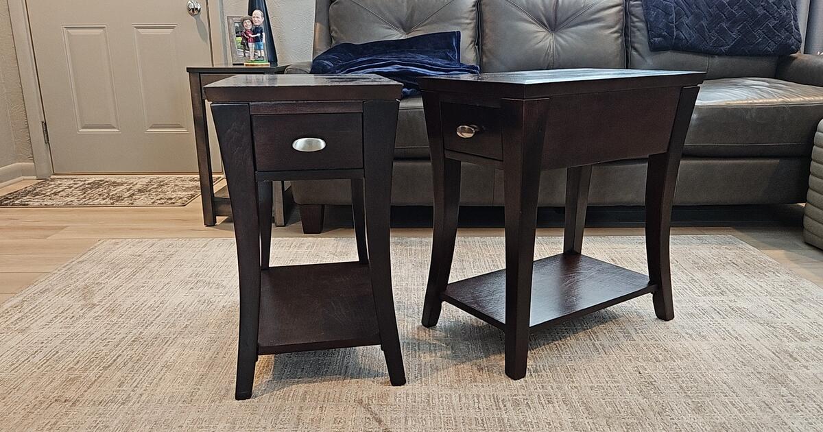 Dark Wood End Tables for $50 in Bellevue, NE | For Sale & Free — Nextdoor