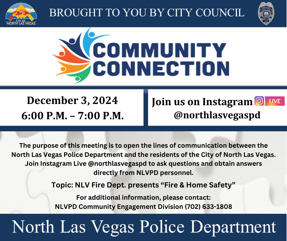 Please join us on Instagram Live @northlasvegaspd for our "Community ...