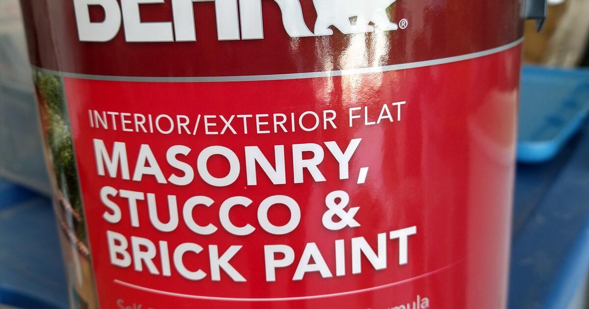 1 Gal. Recently bought new Behr Masonry Paint - Terracotta color for ...