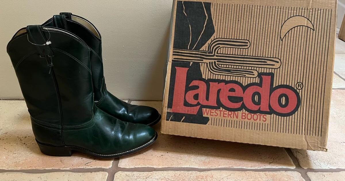 Laredo Roper Western Boots woman’s 10 M Green, Black OR Blue for $45 in ...