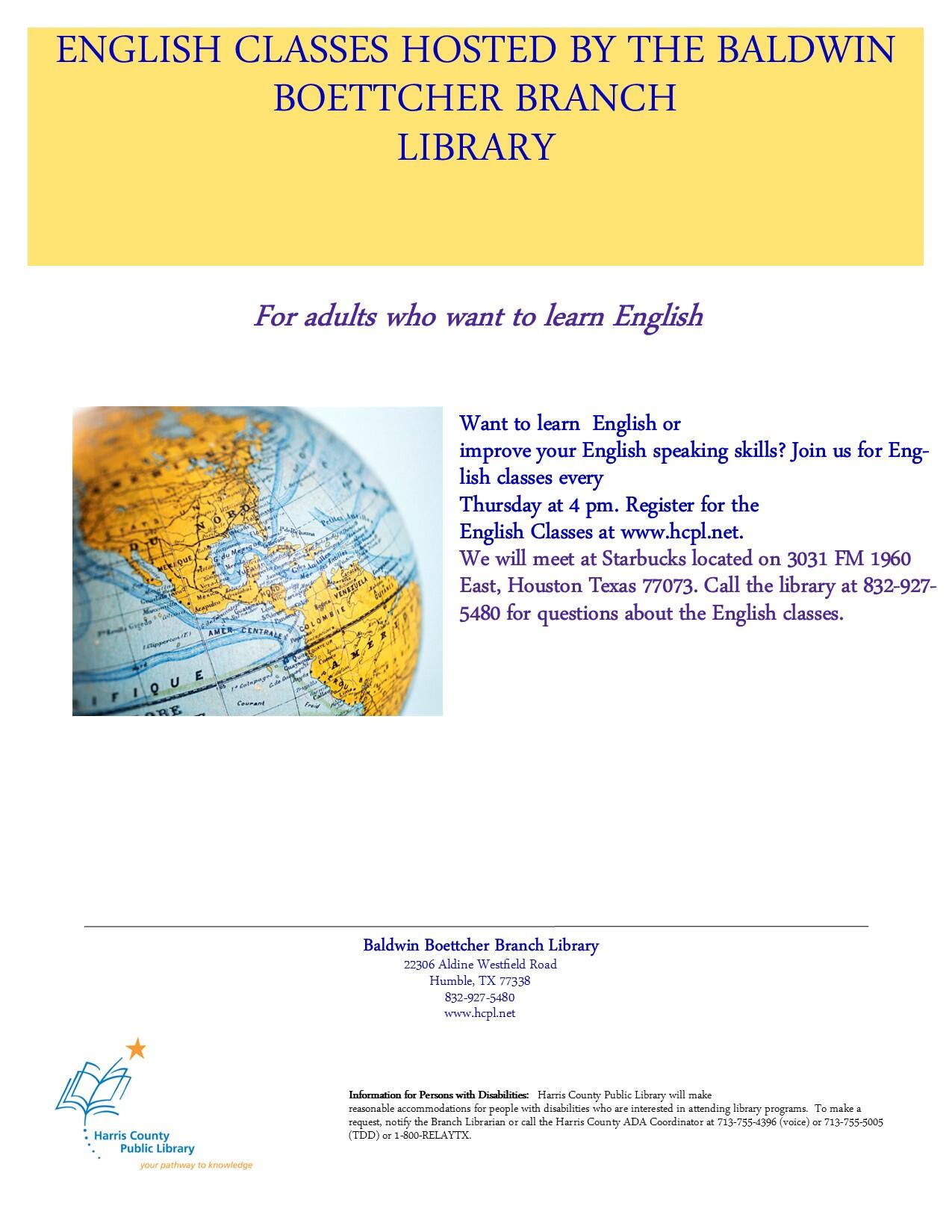 The Baldwin Boettcher Branch Library hosts English classes each ...