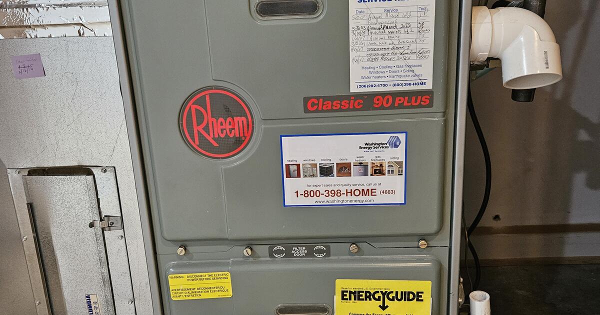 Free Old 92% Rheem gas furnace for Free in Seattle, WA | For Sale ...