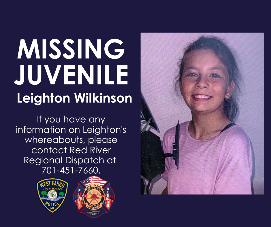 UPDATE: Missing child safely located (City of West Fargo) — Nextdoor ...