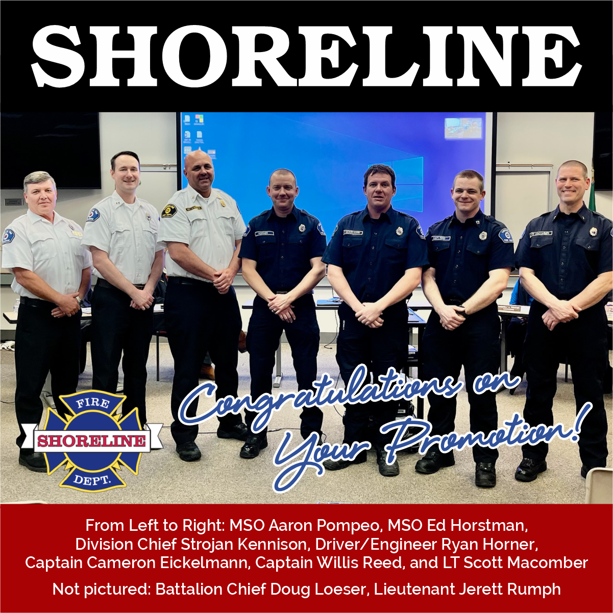 Congratulations to our Shoreline Fire Department personnel recognized ...