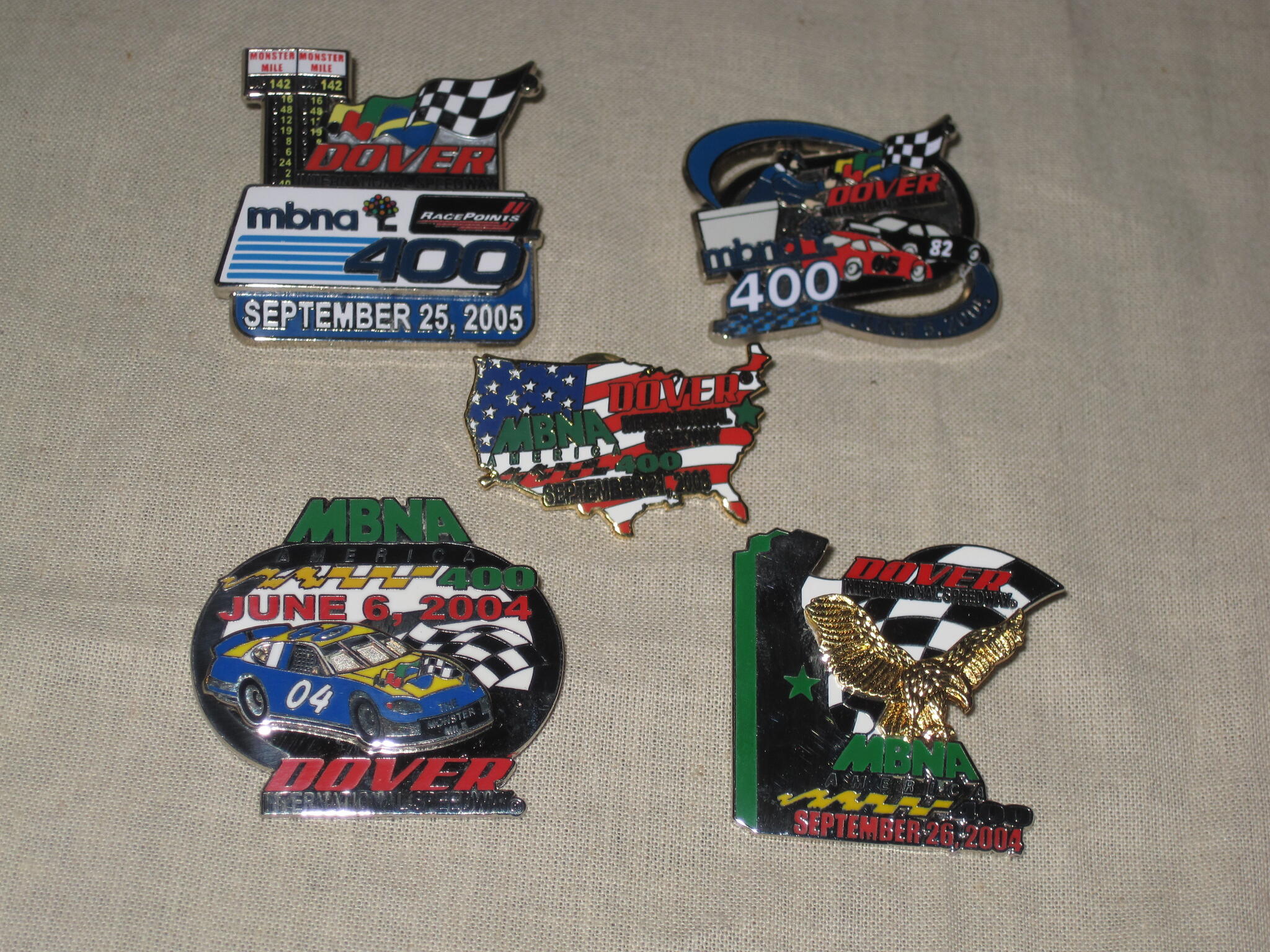 NASCAR Pins, Dover Downs, $20 each photo for $20 in Chadds Ford, PA ...
