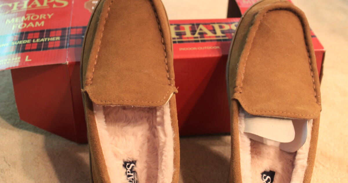 Chaps Memory Foam Suede Leather Slippers for $20 in Raleigh, NC | For ...