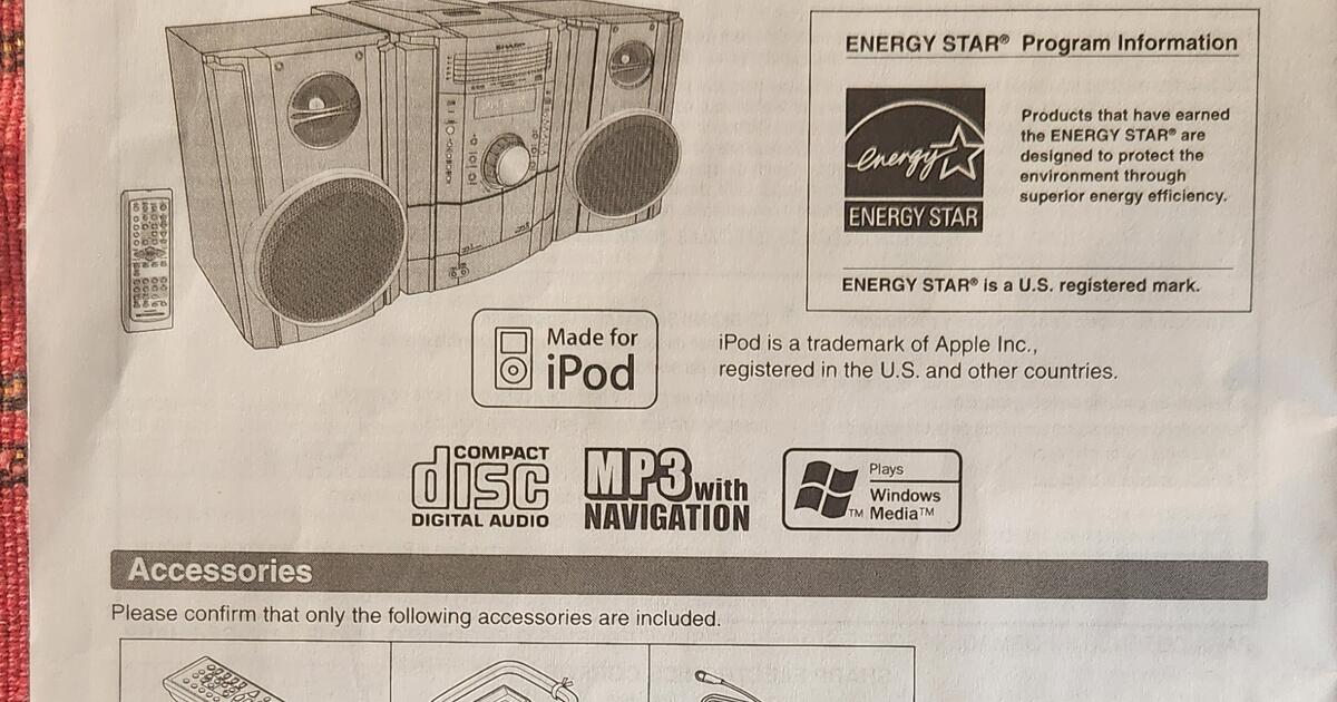 Sharp Mini Stereo System - Excellent Condition for $50 in Laguna Woods ...