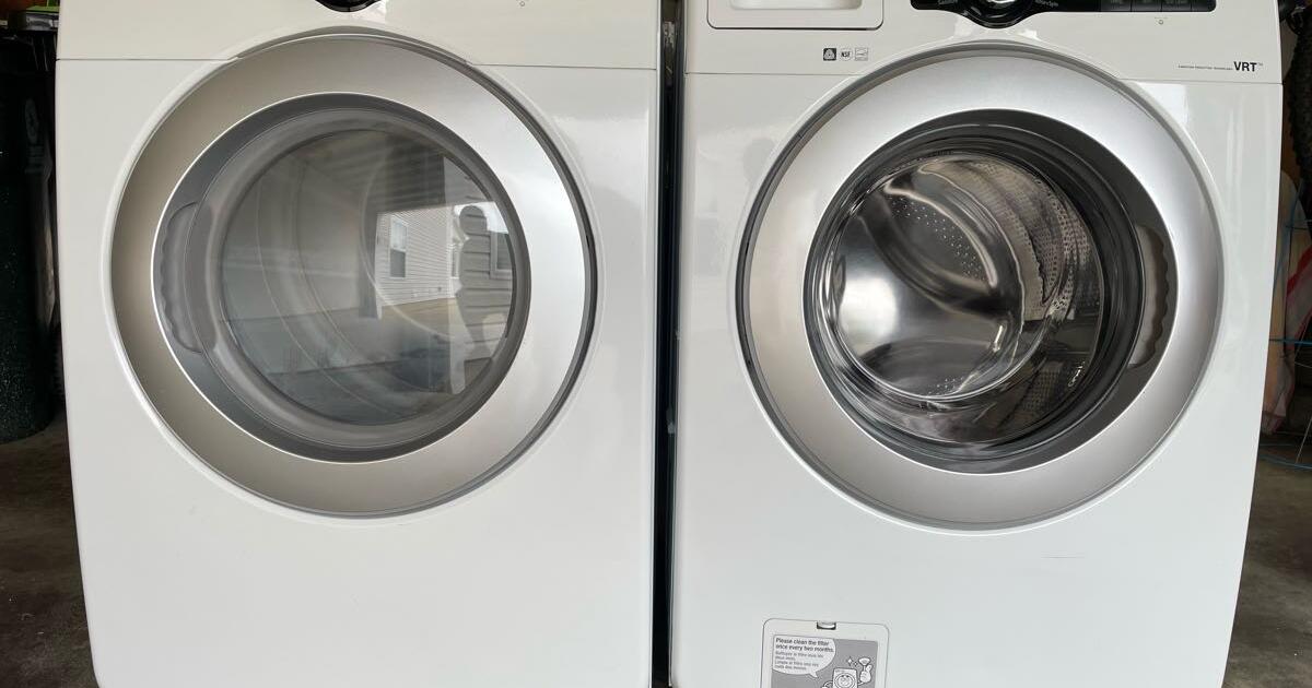 Matching Samsung front load washer and dryer set for $195 in Apex, NC ...