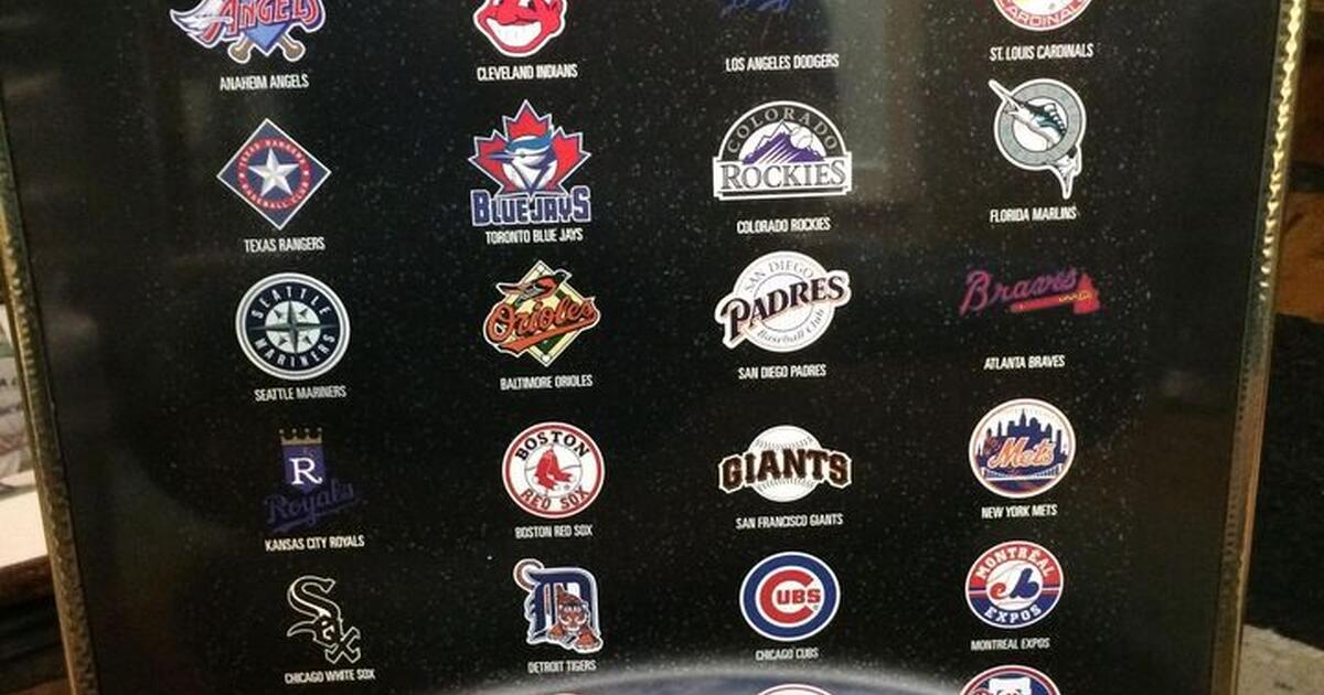 MLB Classic Major League Baseball Teams Poster And Glass Picture Frame ...