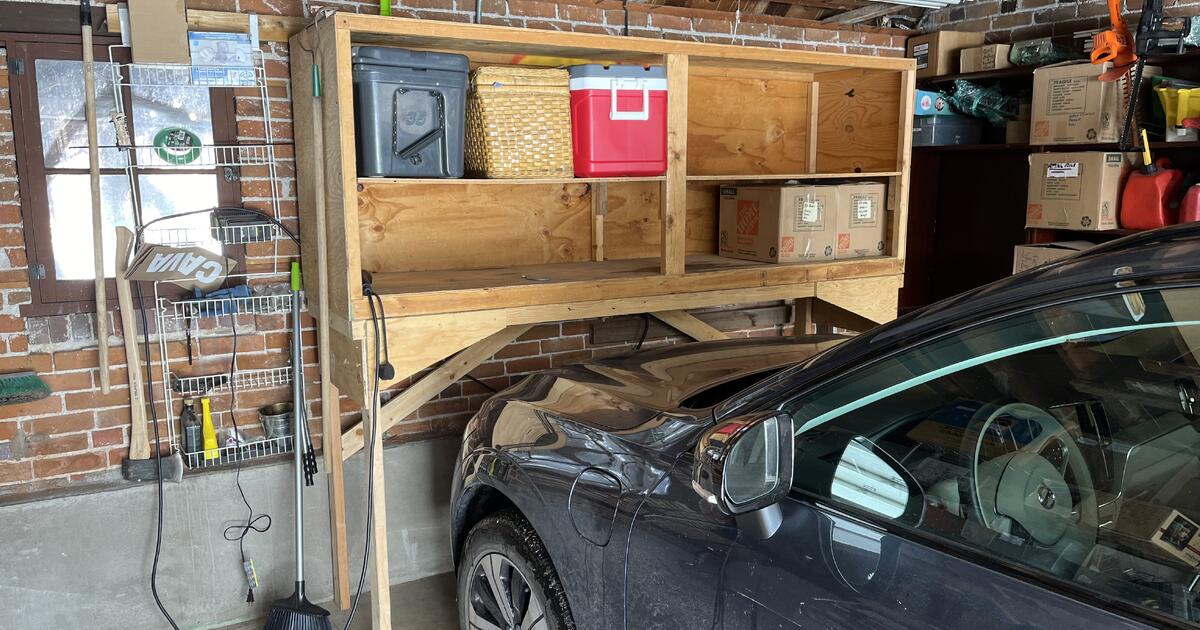 Free Large Garage Storage Shelf - Free-Standing "Over the Car" for Free ...