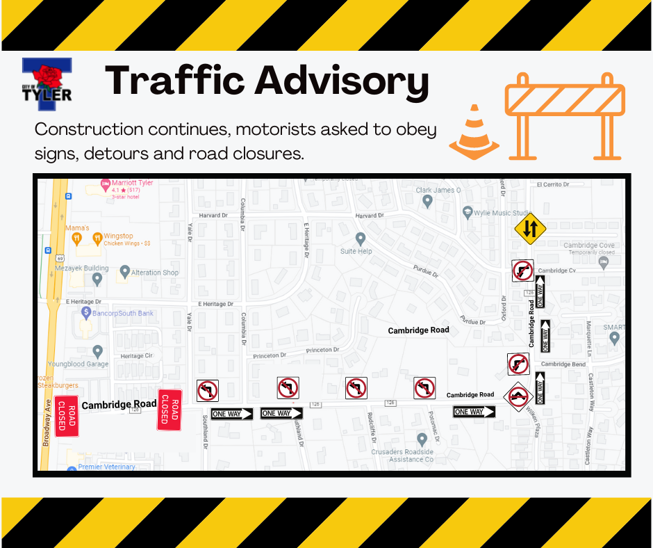 Traffic Advisory: Construction continues on Cambridge Road, residents ...