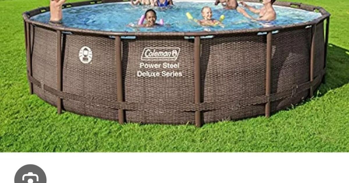 Coleman Power Steel 18' x 48" Round Metal Frame Above Ground Pool for ...