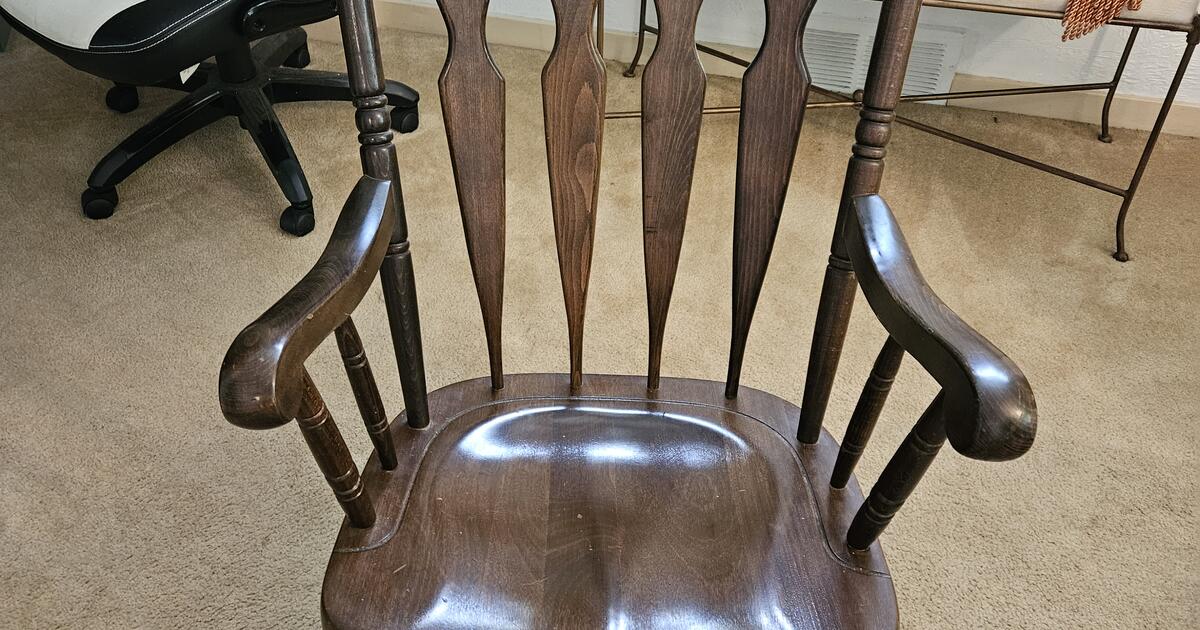 Vintage LG. Wood Rocking Chair with Cushion for $30 in Pittsburgh, PA ...