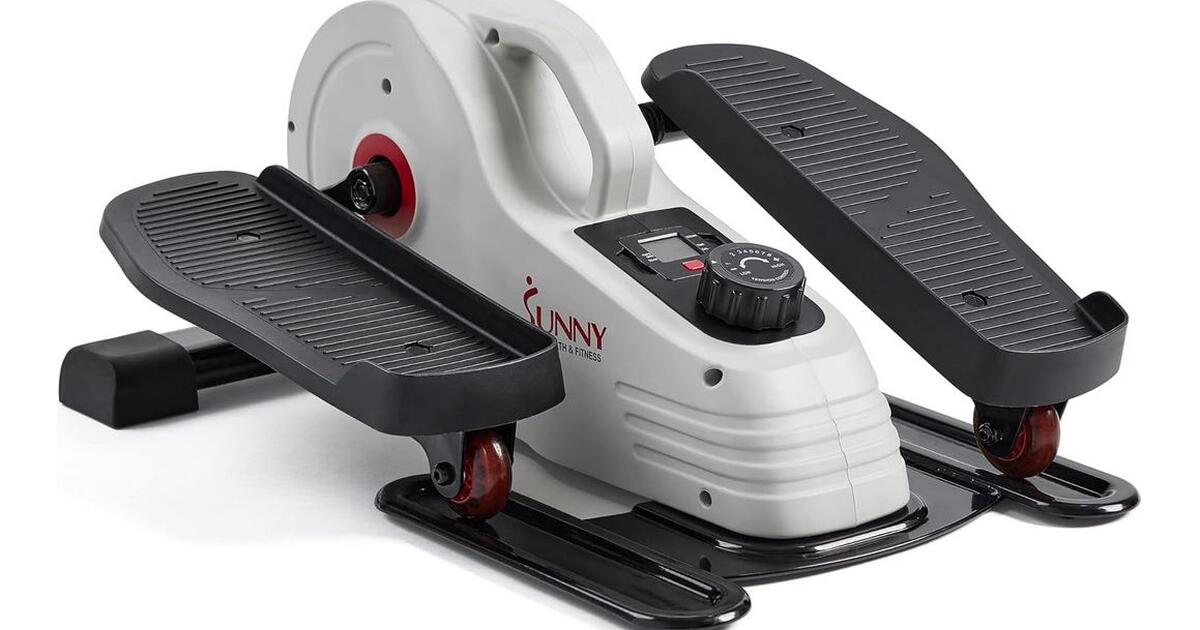 Sunny Health & Fitness Magnetic Under Desk Elliptical Peddler, Portable ...