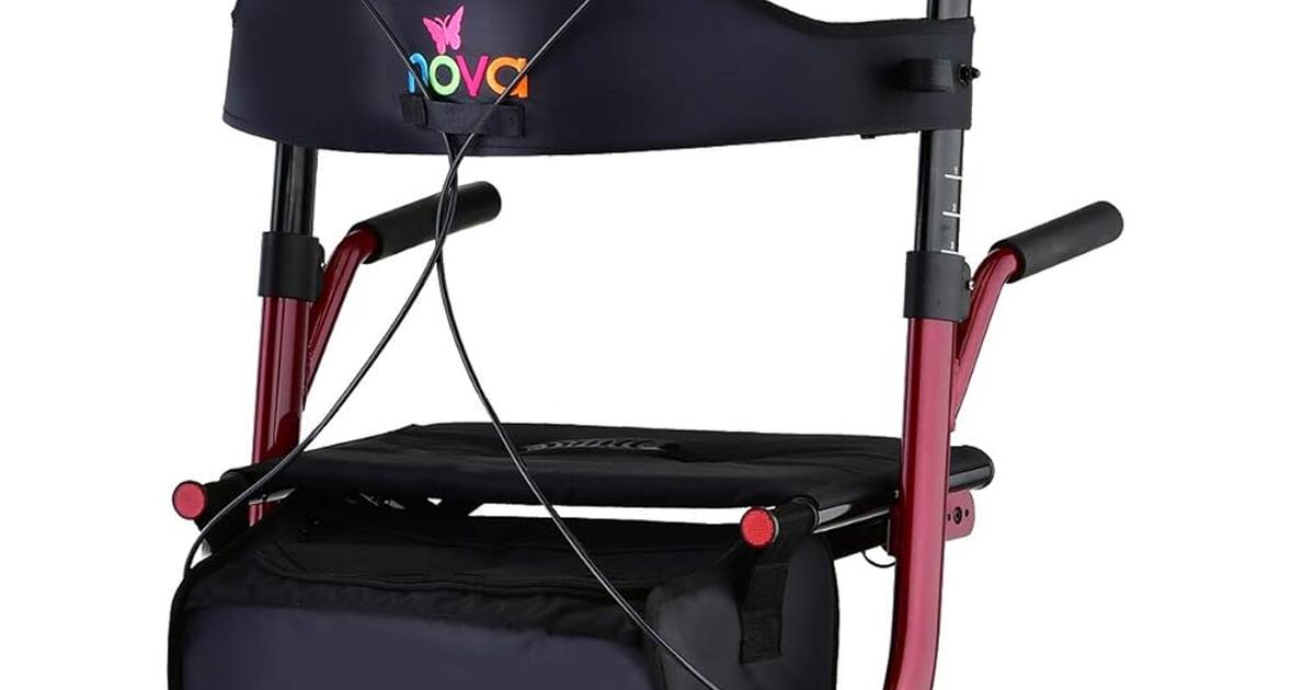 NOVA Phoenix Rise UP Rollator, Upright Walker with Padded & Contoured ...