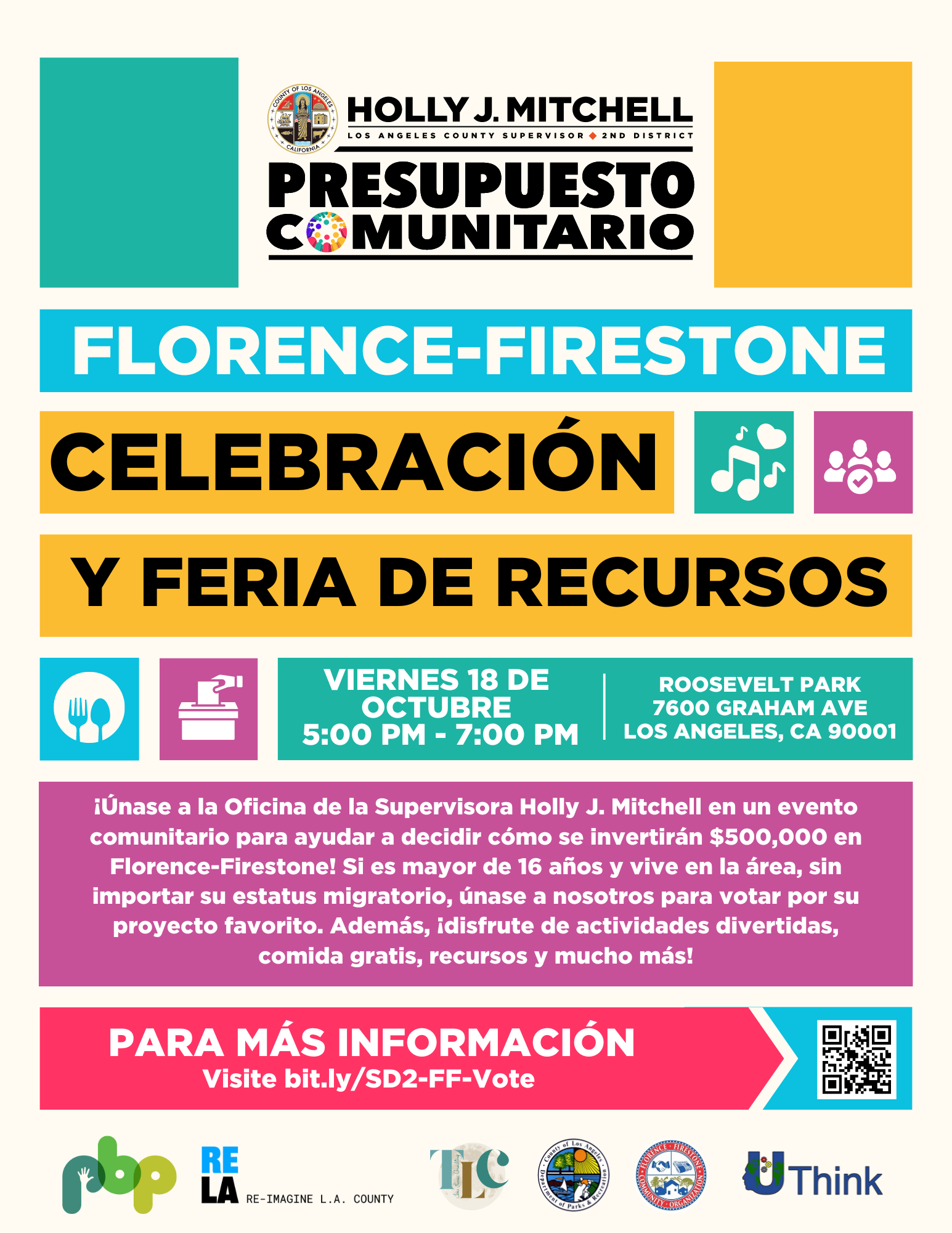 Florence-Firestone: TODAY, October 18, from 5:00 pm to 7:00 pm ...