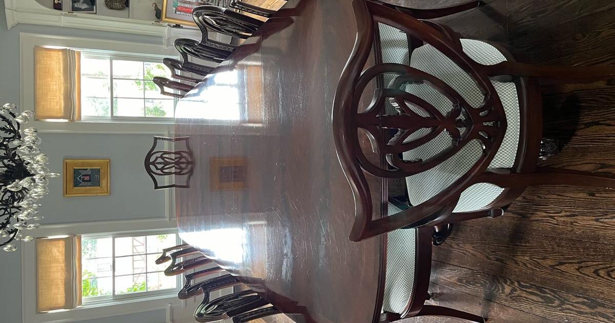 Mahogany 13-piece Dining Room Table set for $250 in Morristown, NJ ...