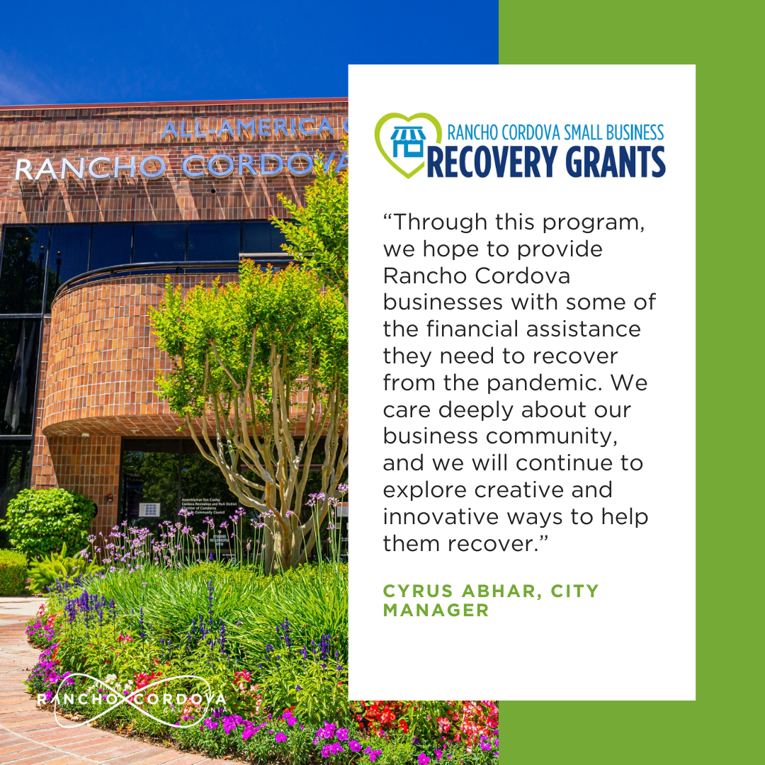 Recovery Grant Program for Small Businesses (City of Rancho Cordova ...