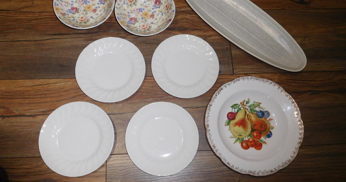 8 Lot Vtg Antique Poole Pottery Churchill ESCO China England Plate Bowl ...