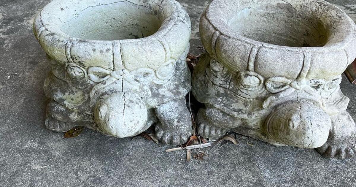 2 cement turtle planters for $10 in Oak Island, NC | For Sale & Free ...