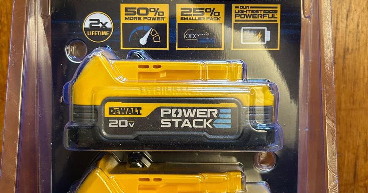 DeWalt 20v Power Stack x2 pack Lithium Ion Batteries for $120 in ...